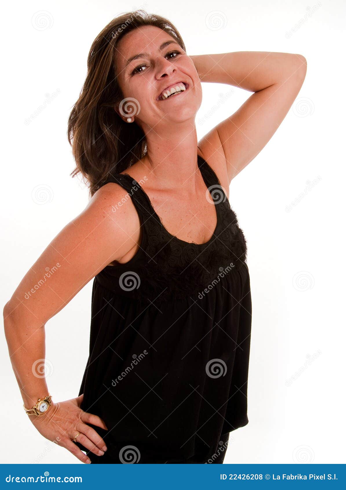 Woman amused stock photo. Image of caucasian, arms, portrait - 22426208