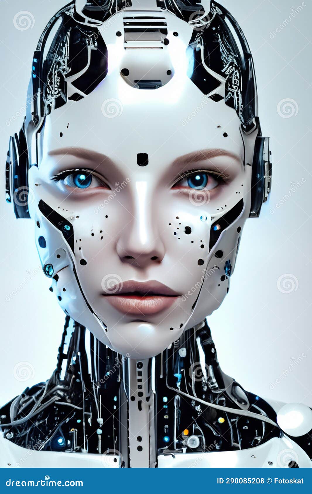 Woman Android stock illustration. Illustration of intellect - 290085208