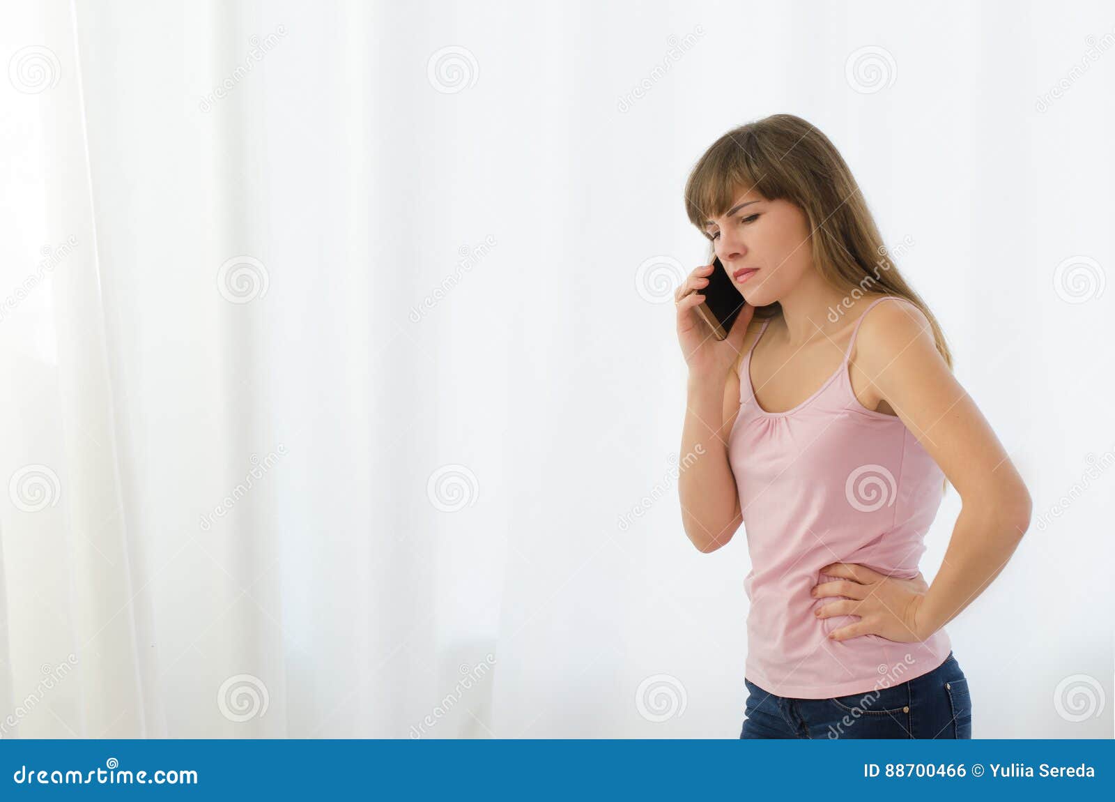 Woman Angrily Talking on Phone Stock Photo - Image of person ...