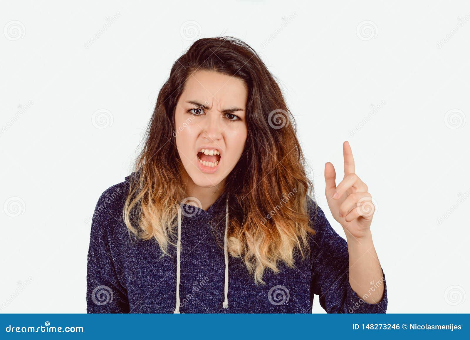 Woman with Angry Expression Stock Photo - Image of looking, person ...