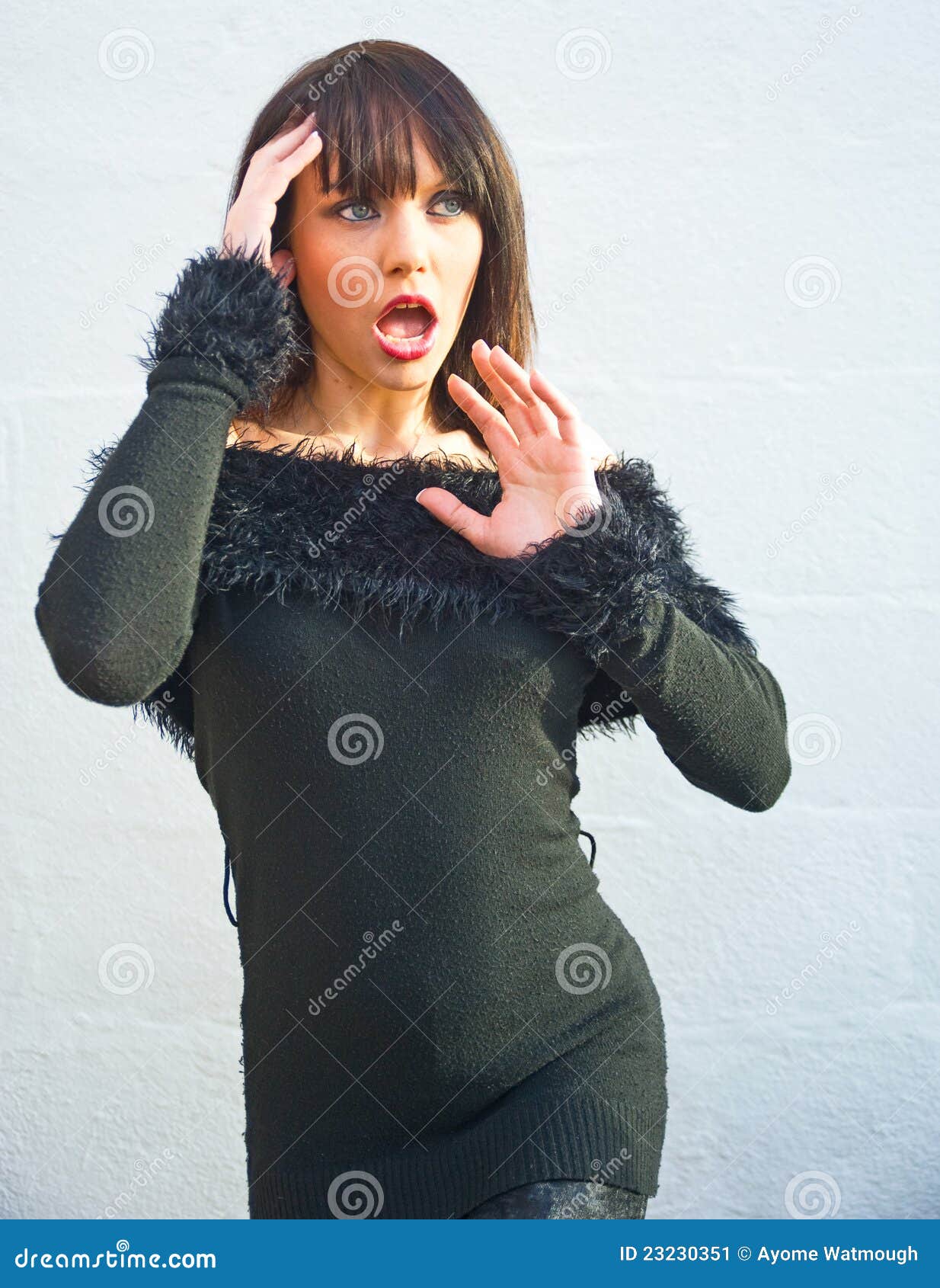 Woman Angry, Surprised and Afraid. Stock Image - Image of robbery ...