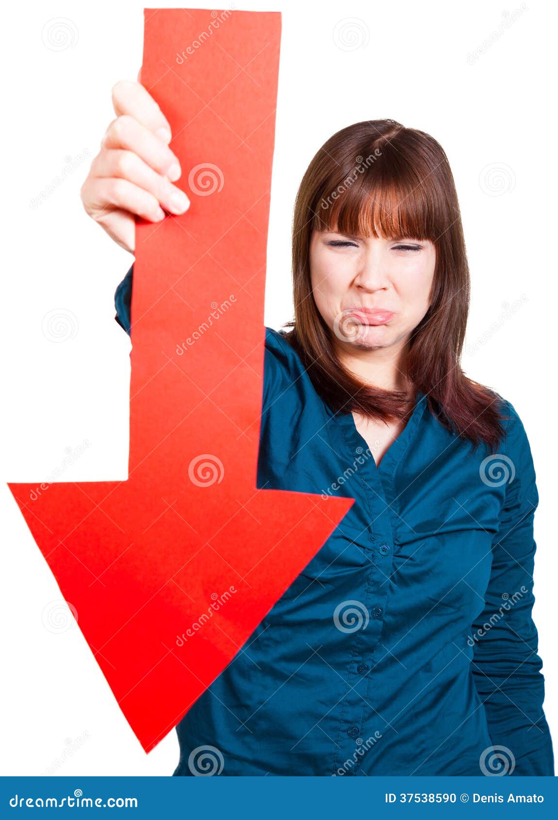 Woman is Annoyed about the Failure Stock Photo - Image of financial ...