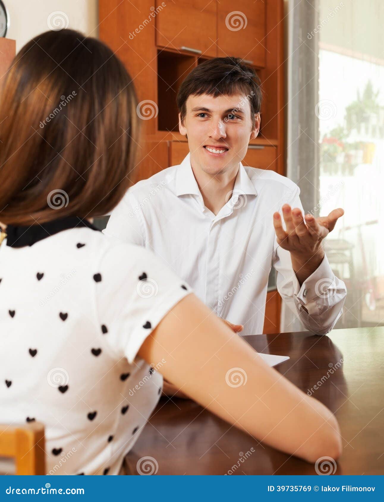 Woman Answer Questions at Office Stock Image - Image of bank, survey ...