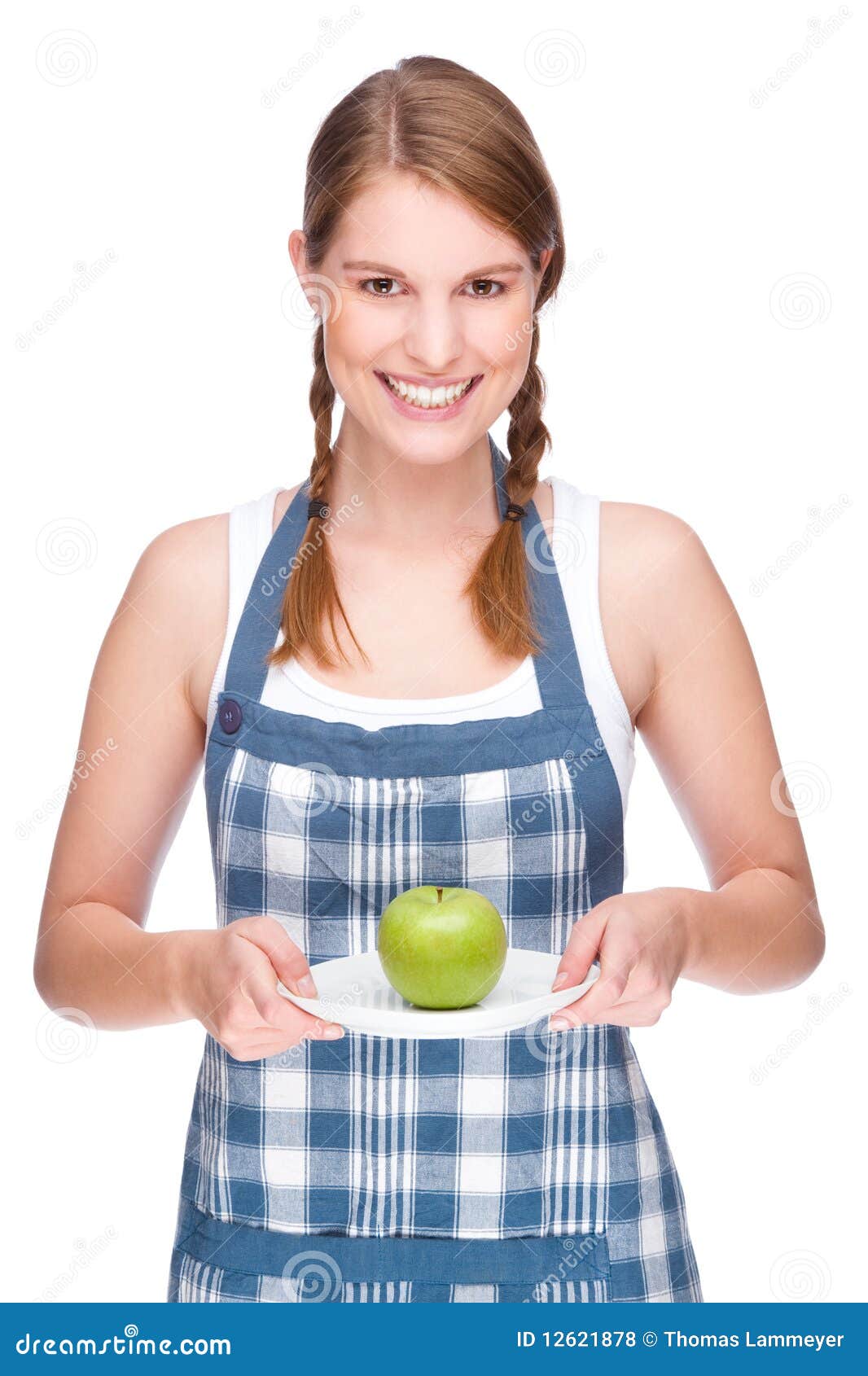 Woman with apple stock photo. Image of fresh, human, health - 12621878