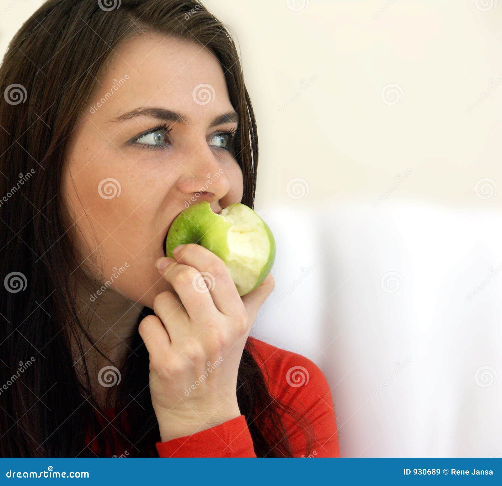 Woman with apple stock image. Image of apples, healthy - 930689
