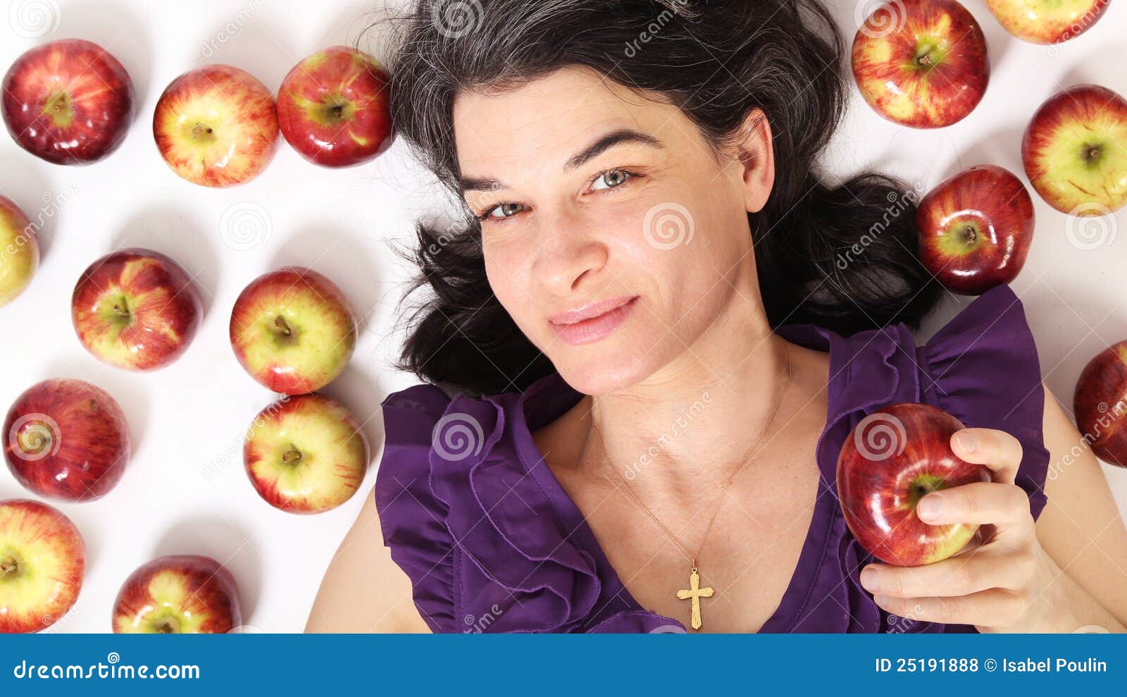 Woman with apples stock photo. Image of perfect, girl - 25191888