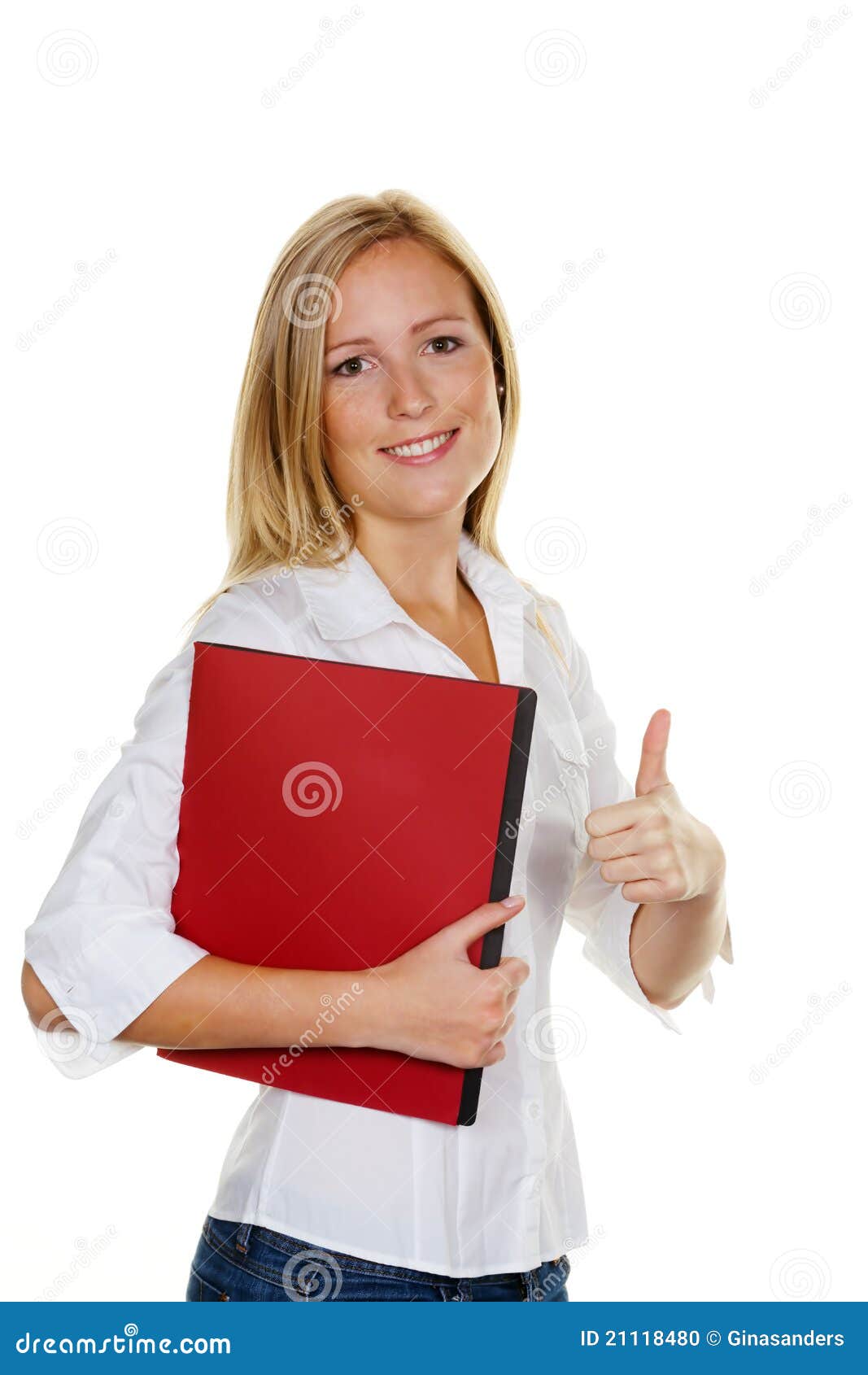 Woman with Application Folders Stock Photo - Image of personnel, labour ...
