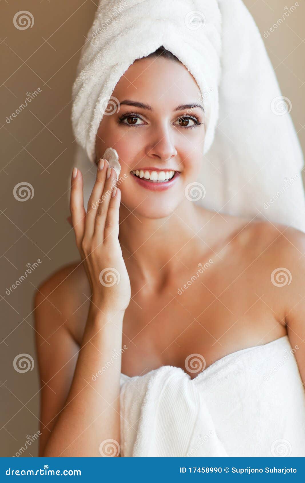 Woman applying lotion stock photo. Image of health, lotion - 17458990