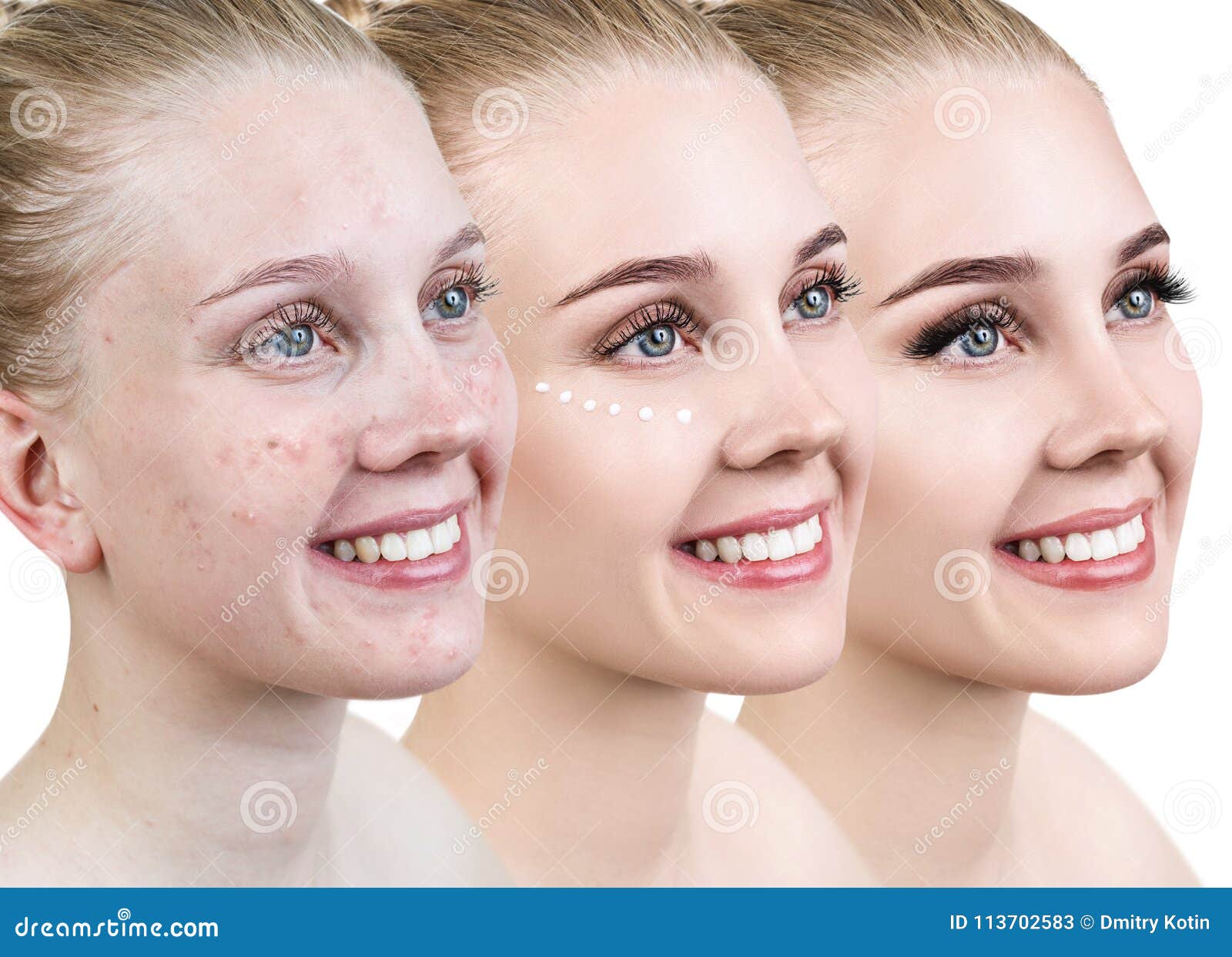 Woman Applying Makeup by Steps. Stock Image - Image of makeover, girl ...