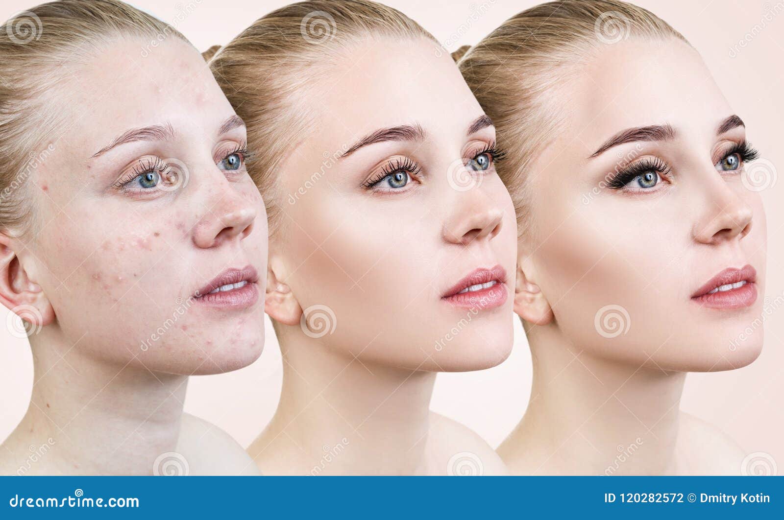 Woman Applying Makeup by Steps. Stock Photo - Image of blush, care ...