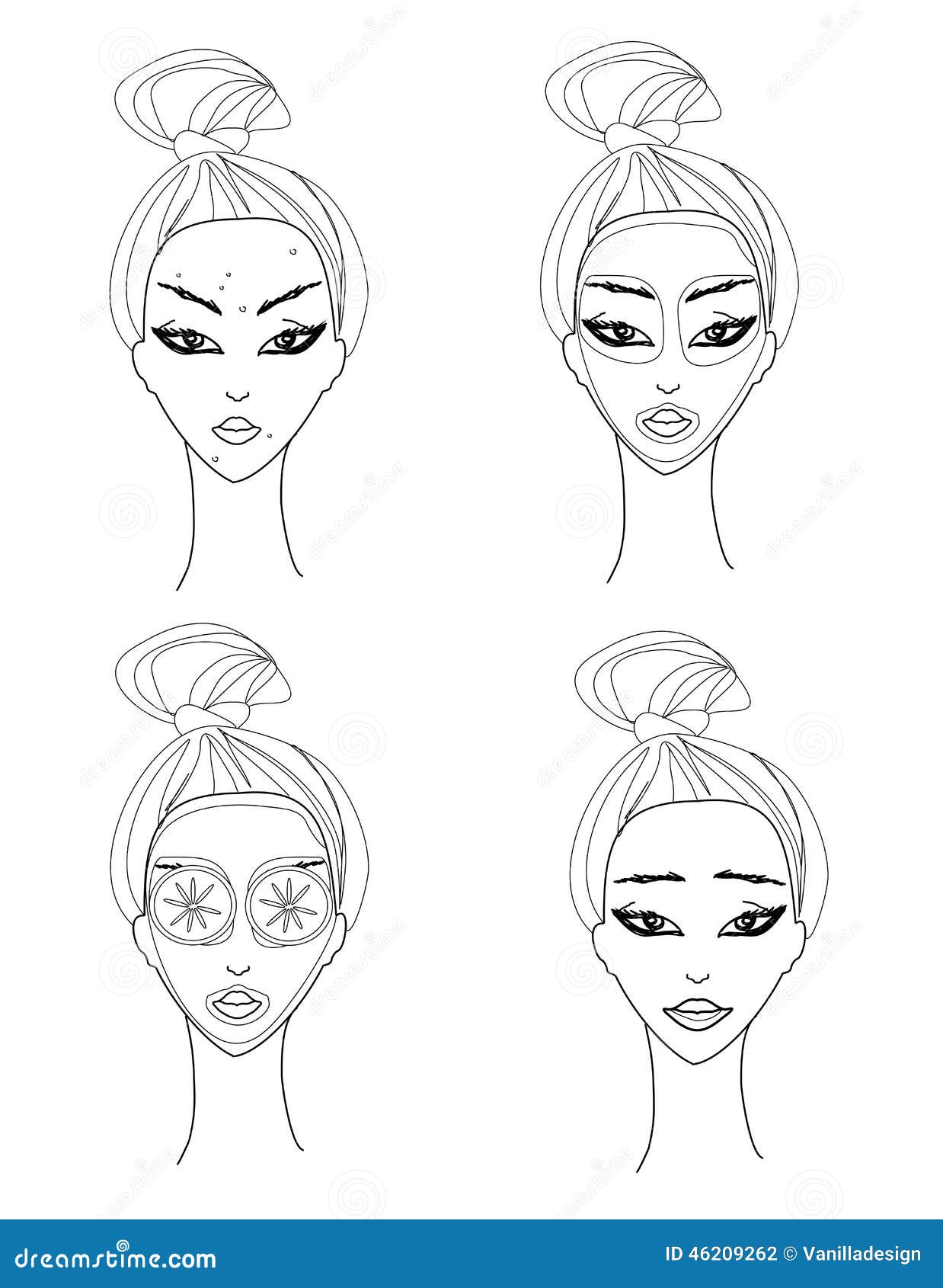 Applying Moisturizer Stock Illustrations – 675 Applying Moisturizer ...