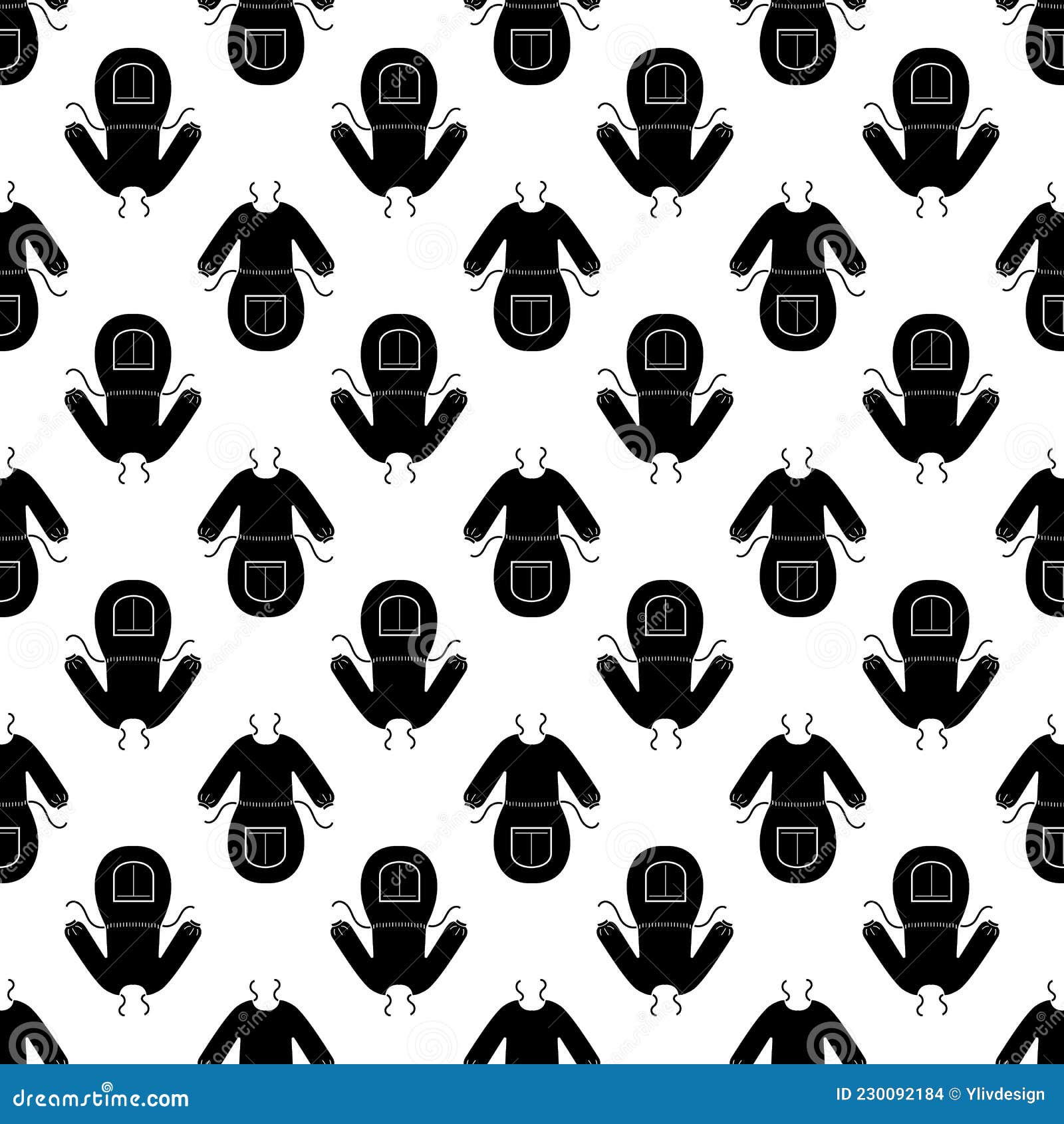 Woman Apron Pattern Seamless Vector Stock Vector - Illustration of ...