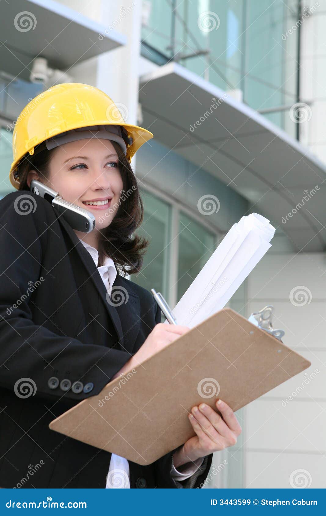 Woman Architect stock image. Image of expert, builder - 3443599