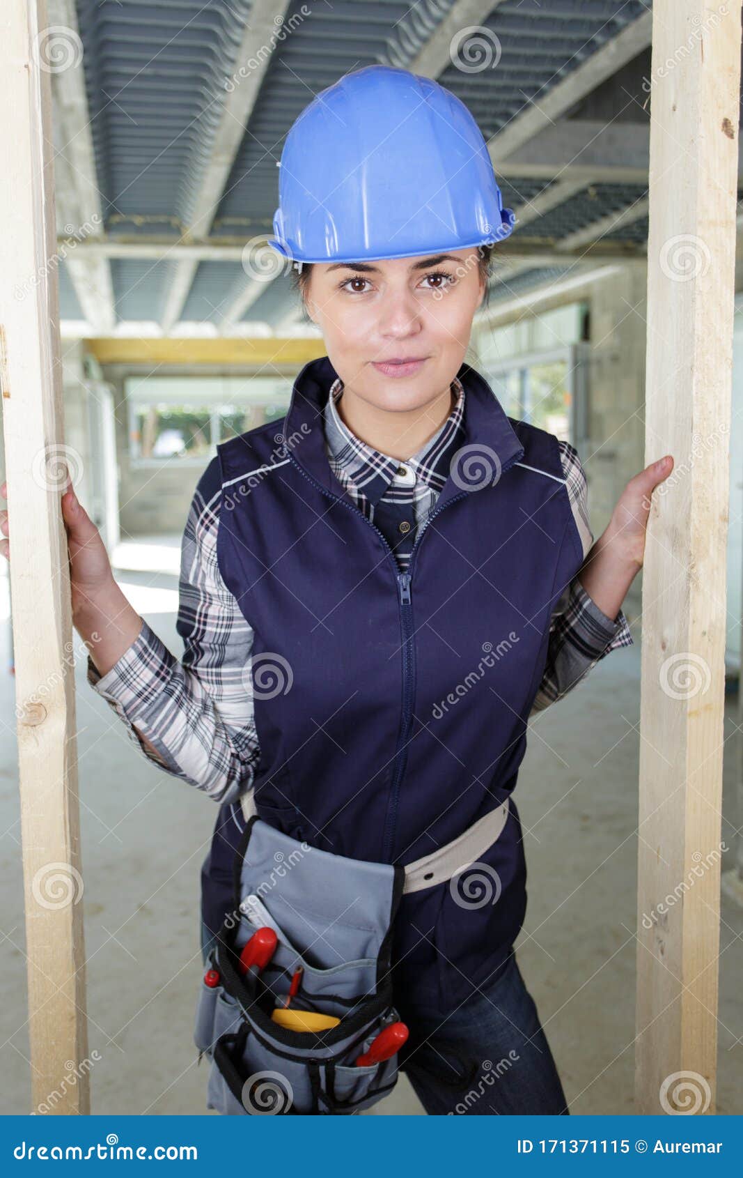Woman architect builder stock image. Image of floor - 171371115