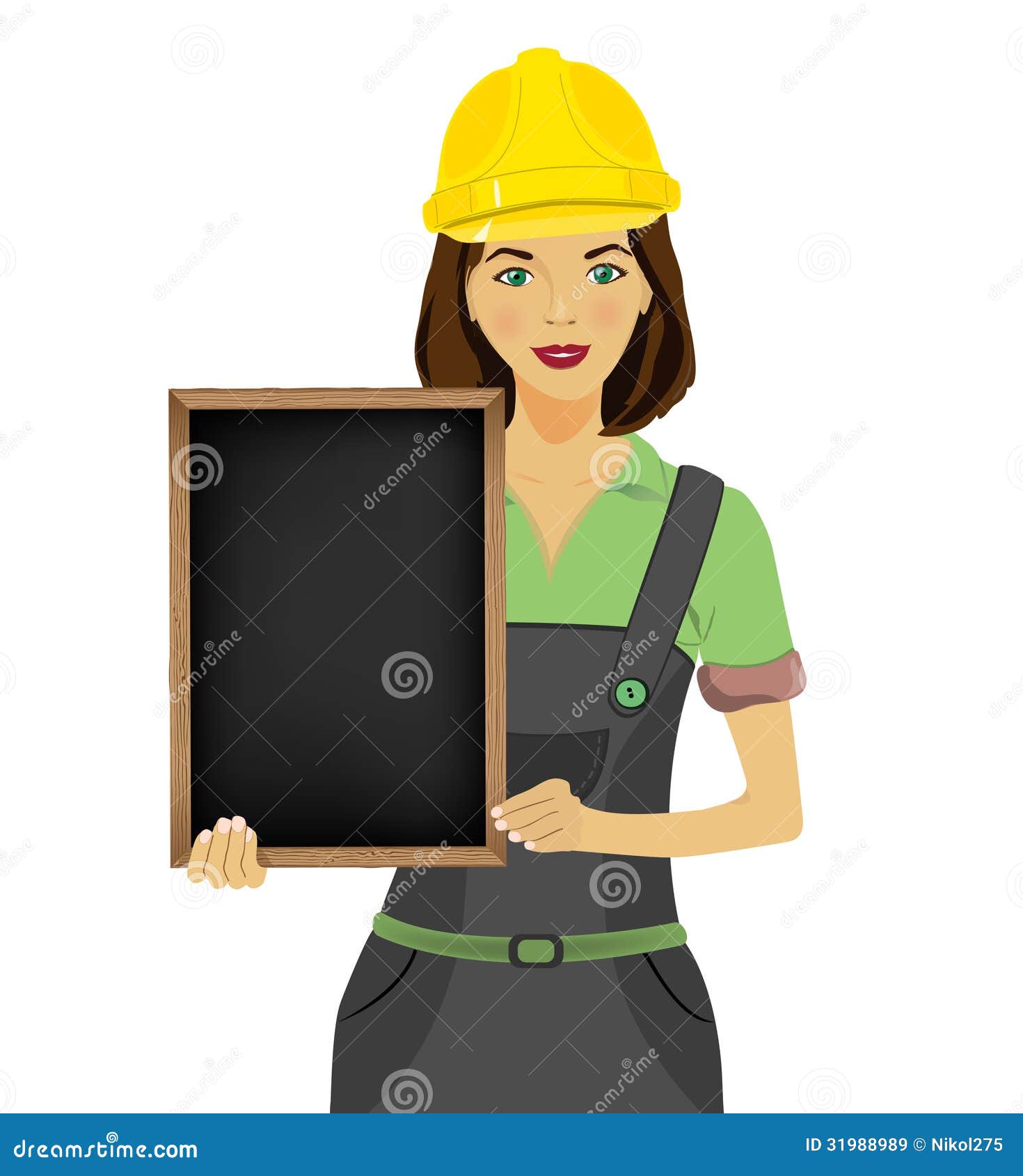 Woman architect stock vector. Illustration of architect - 31988989