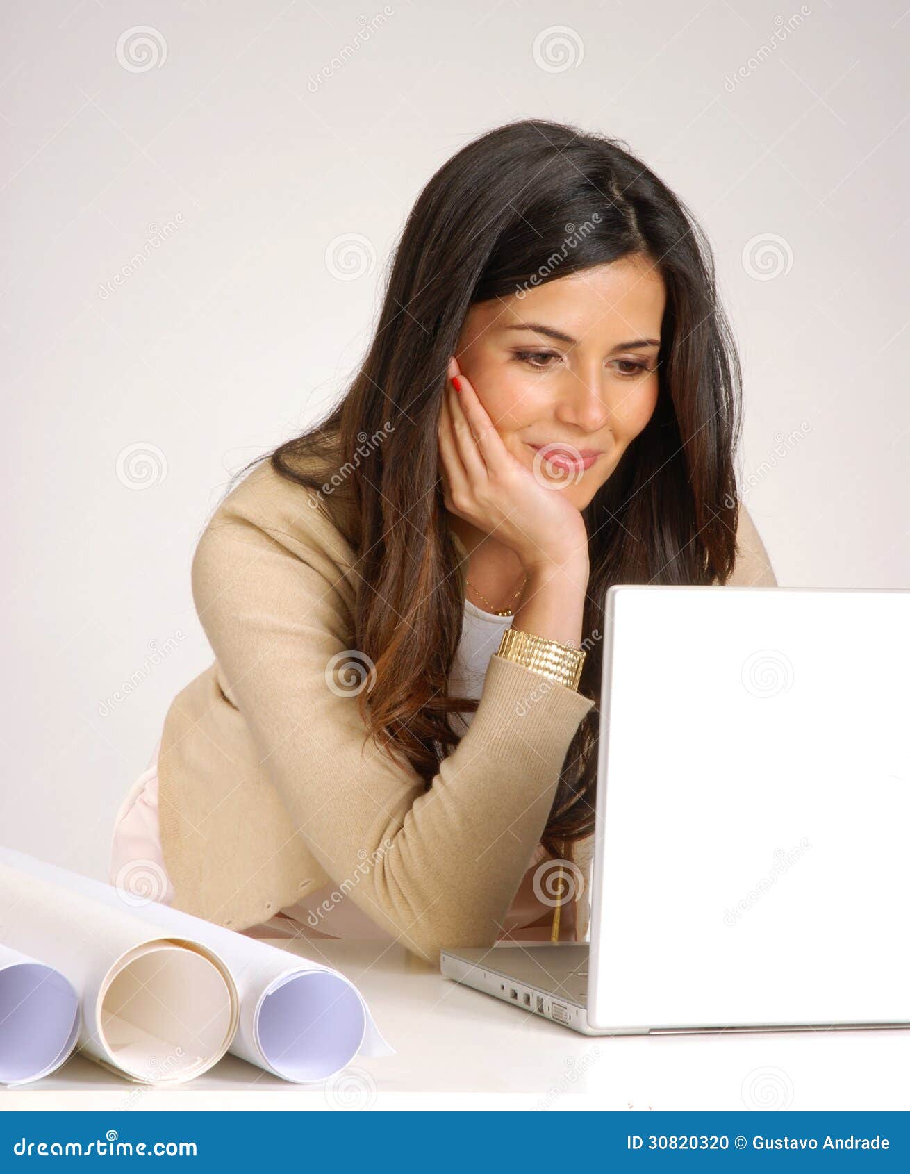Woman architect. stock photo. Image of computer, positive - 30820320