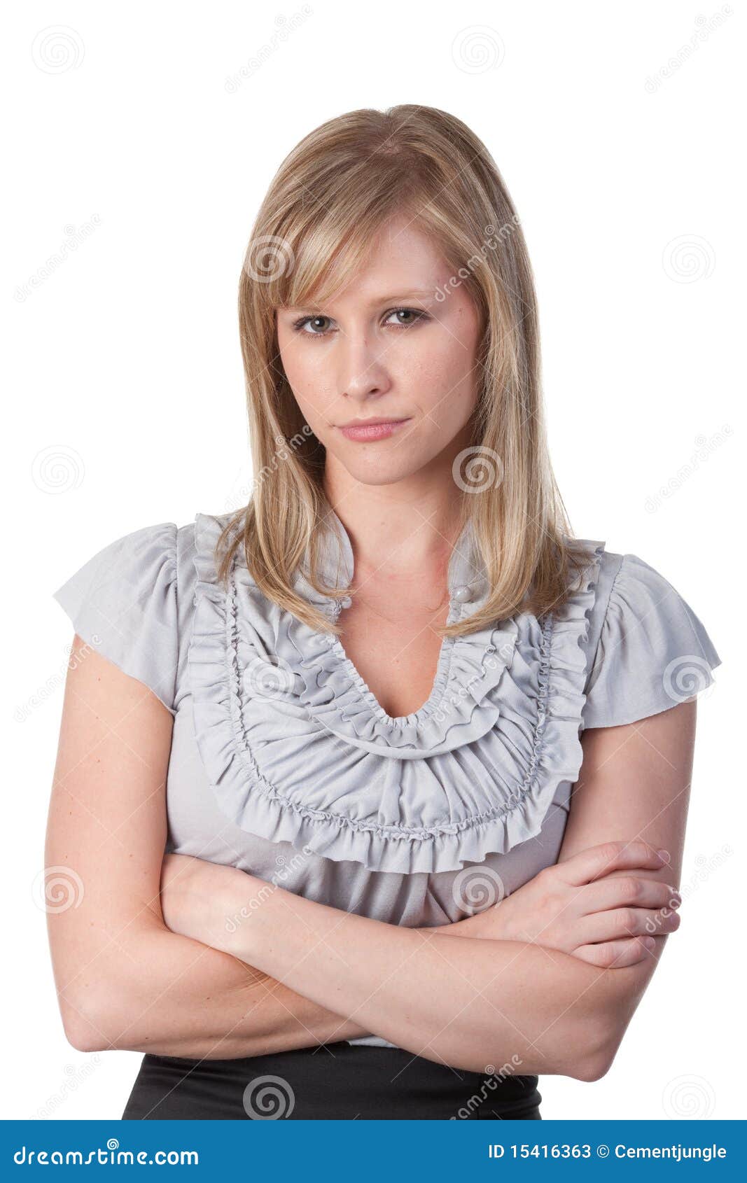 Woman with arms folded stock image. Image of cute, young - 15416363 Woman with arms folded stock image. Image of cute, young - 15416363