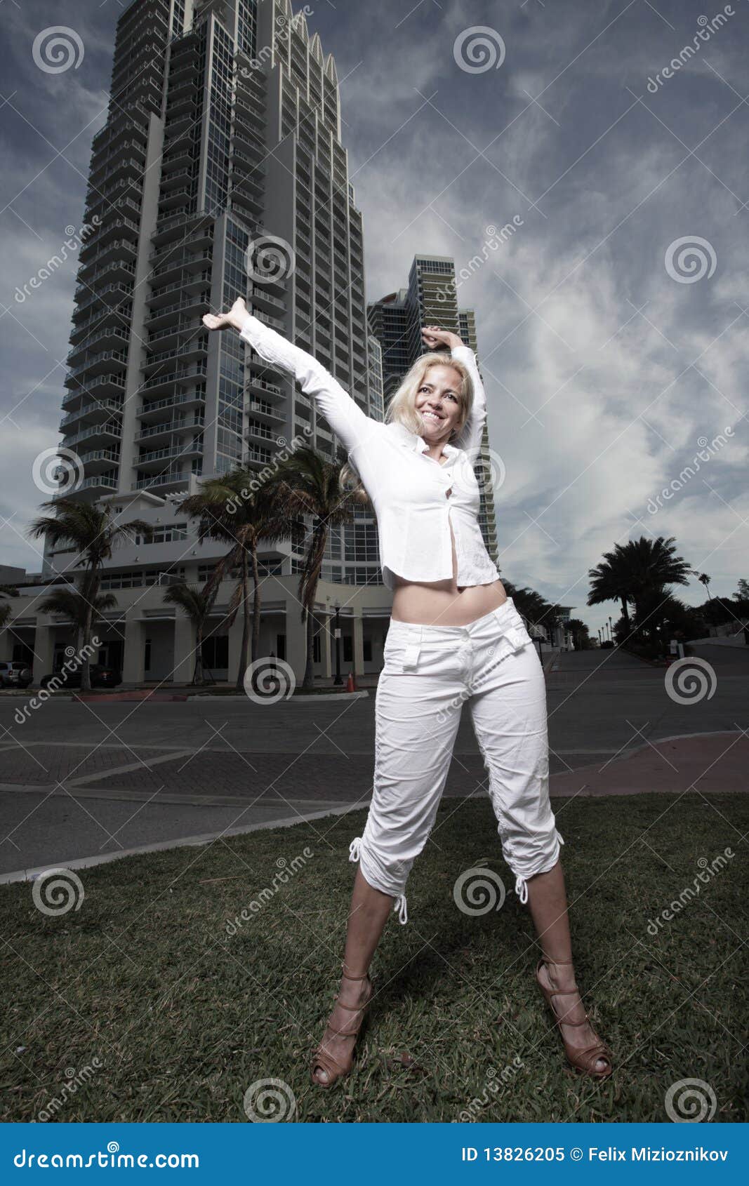 Woman with Arms Outstretched Stock Image - Image of adult, lifestyle ...