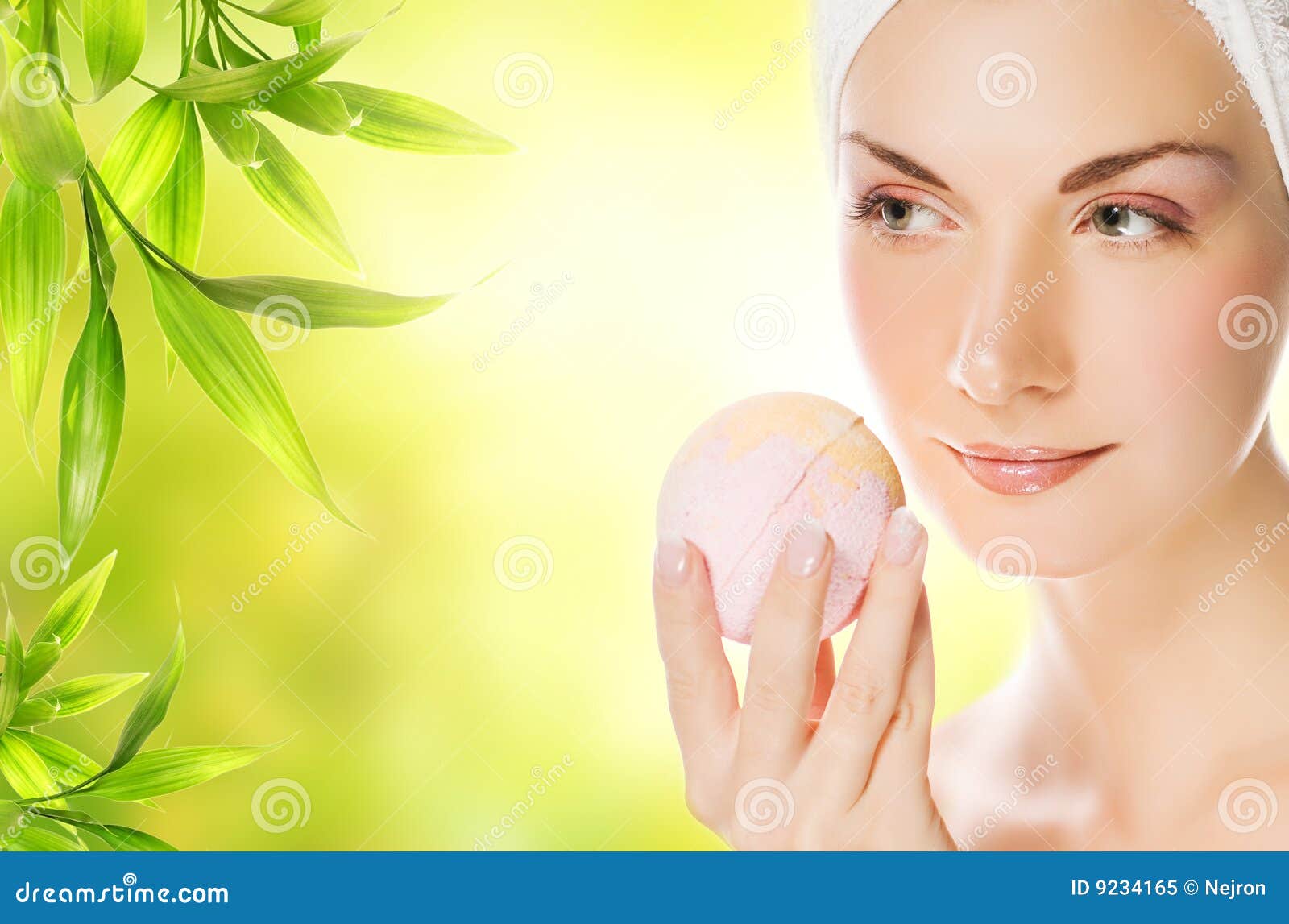 Woman with aroma soap stock image. Image of copy, hygiene - 9234165