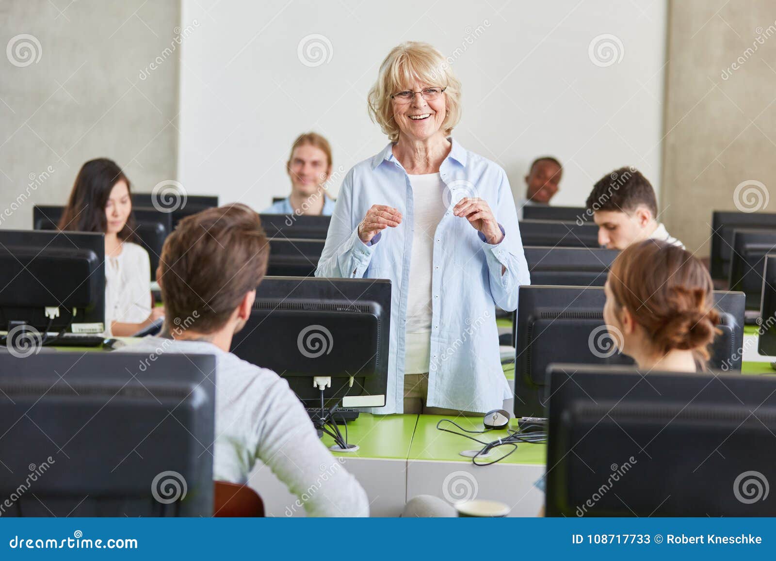 Woman As Lecturer in University Seminar Stock Image - Image of woman ...