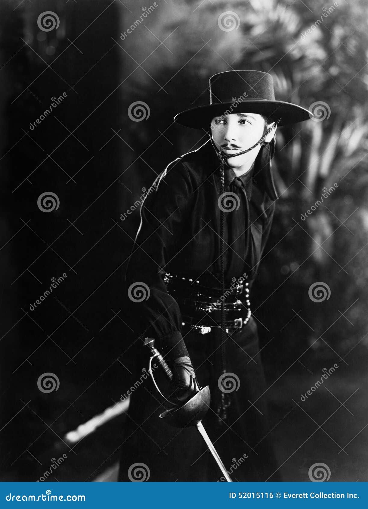 Woman as Zorro stock photo. Image of outdoor, adult, mustaches - 52015116
