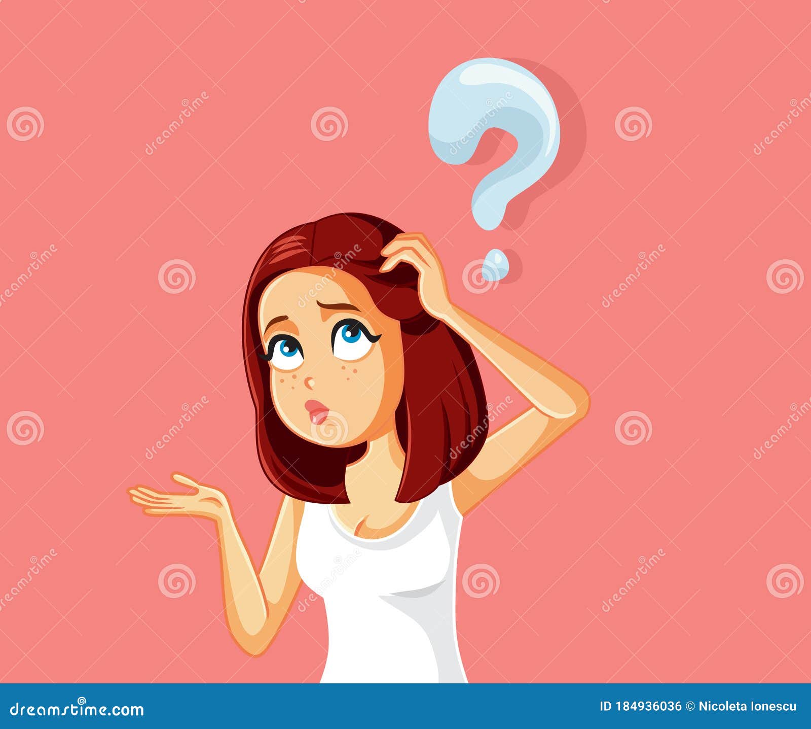 Woman Asking Questions Vector Cartoon Illustration Stock Vector ... Woman Asking Questions Vector Cartoon Illustration Stock Vector ...