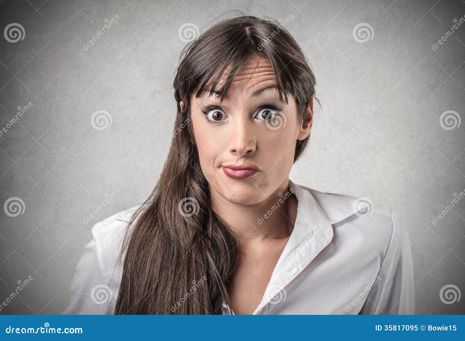 Woman with an Astonished Xpression Stock Image - Image of mind ...