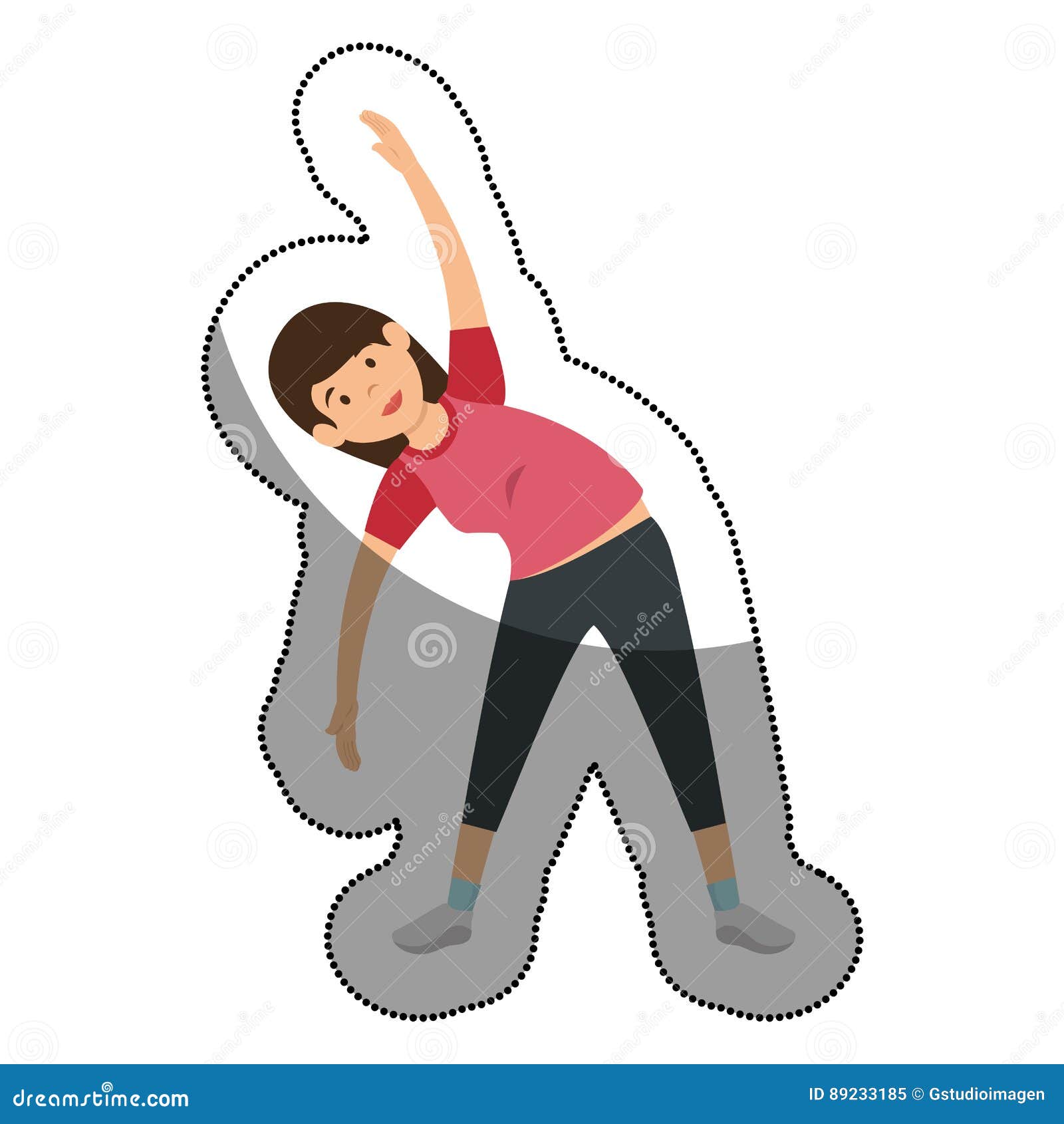 Woman Athlete Practicing Exercise Avatar Character Stock Illustration ...
