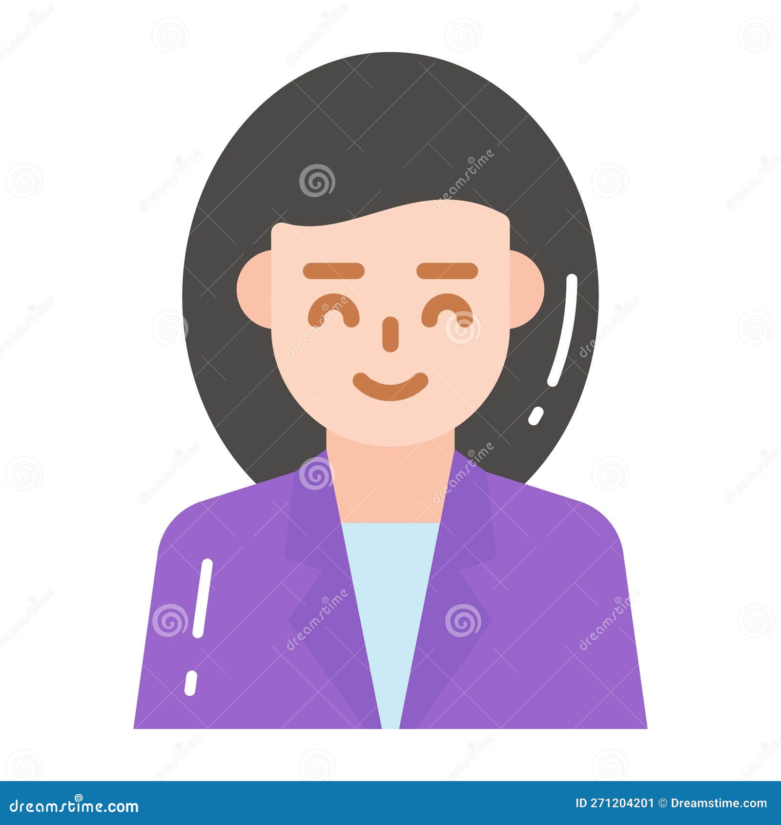 Woman Avatar Design in Modern and Trendy Style Stock Vector ...