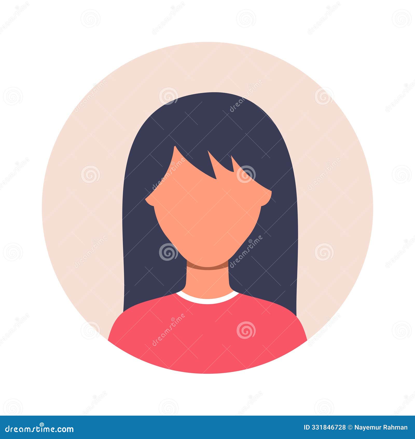 Woman Avatar Profile Icon Vector Illustration Stock Illustration ...