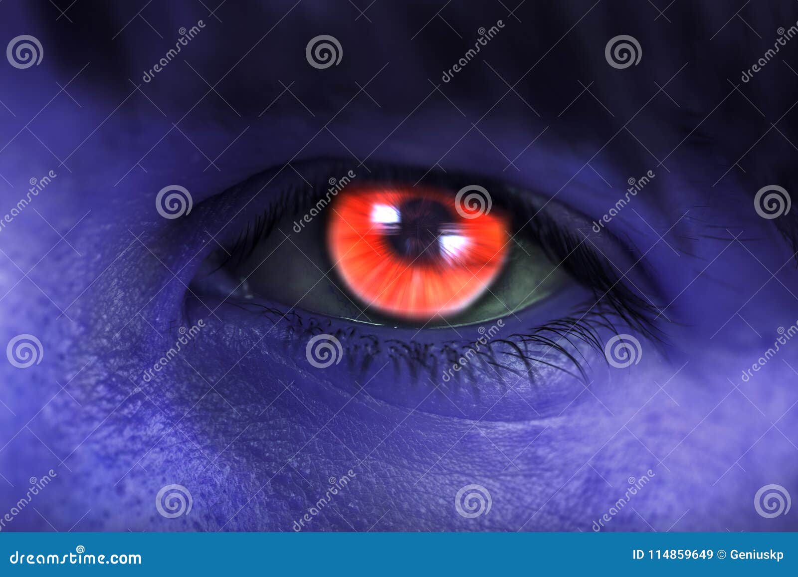 Woman avatar, red eye stock image. Image of nightclub - 114859649