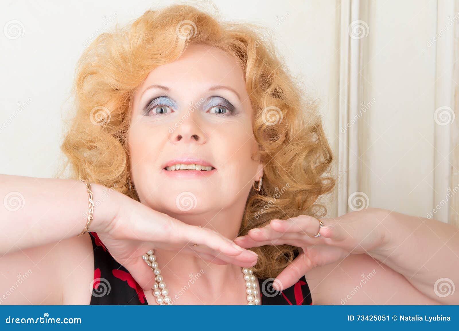 Woman of Average Years Poses Stock Image - Image of forty, lady: 73425051