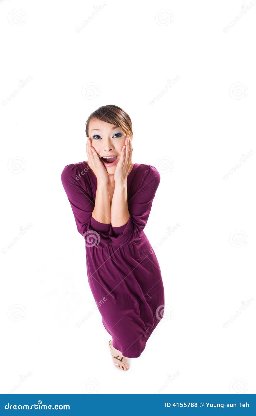 Woman with a Awe Expression Stock Photo - Image of happy, funny: 4155788