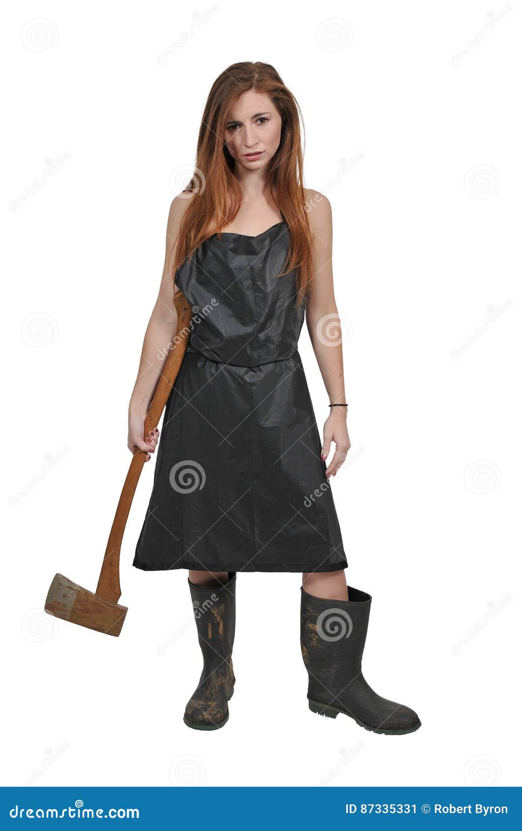 Woman with Axe stock image. Image of female, beautiful - 87335331