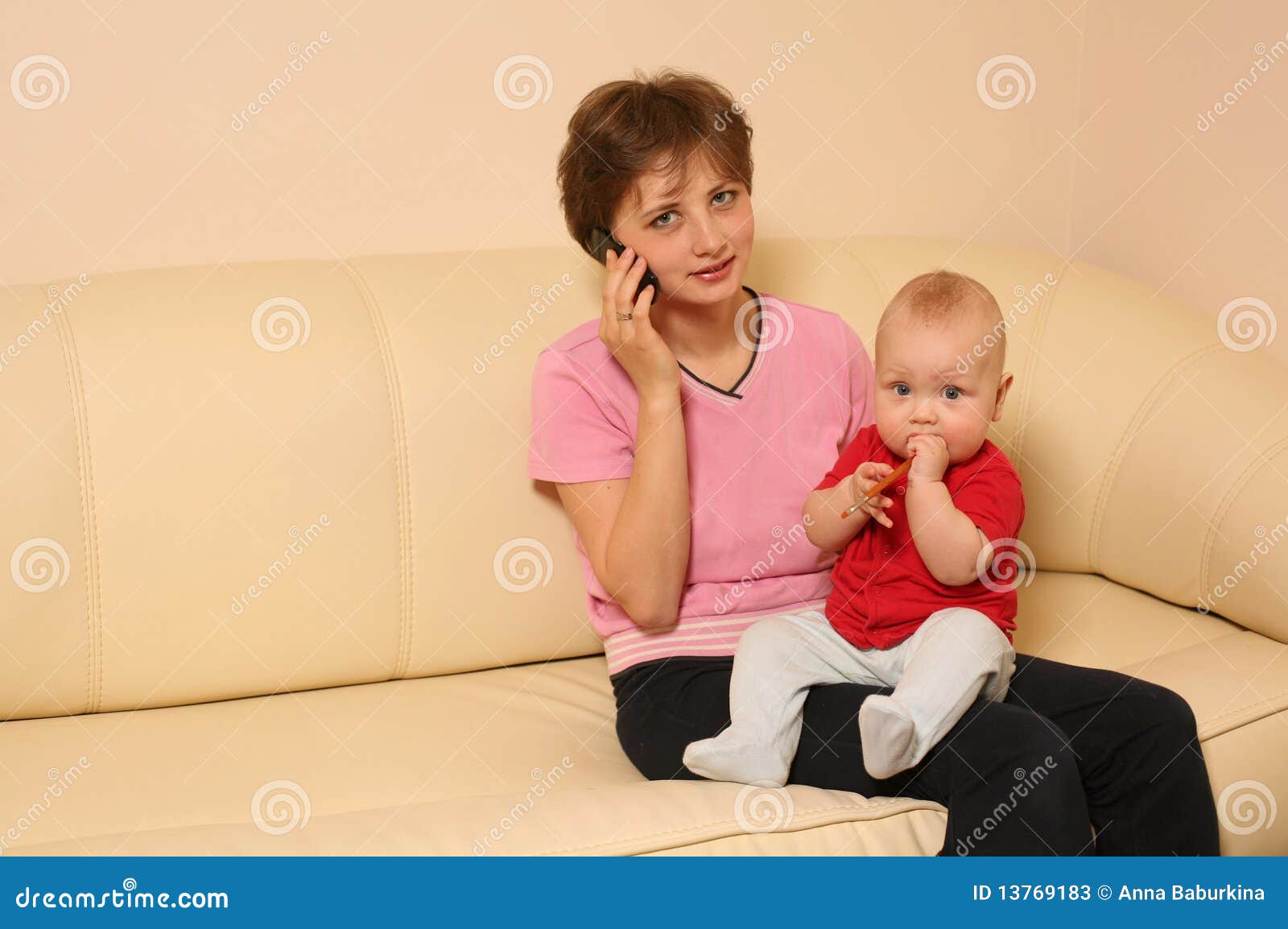 Woman with baby stock image. Image of communication, girl - 13769183