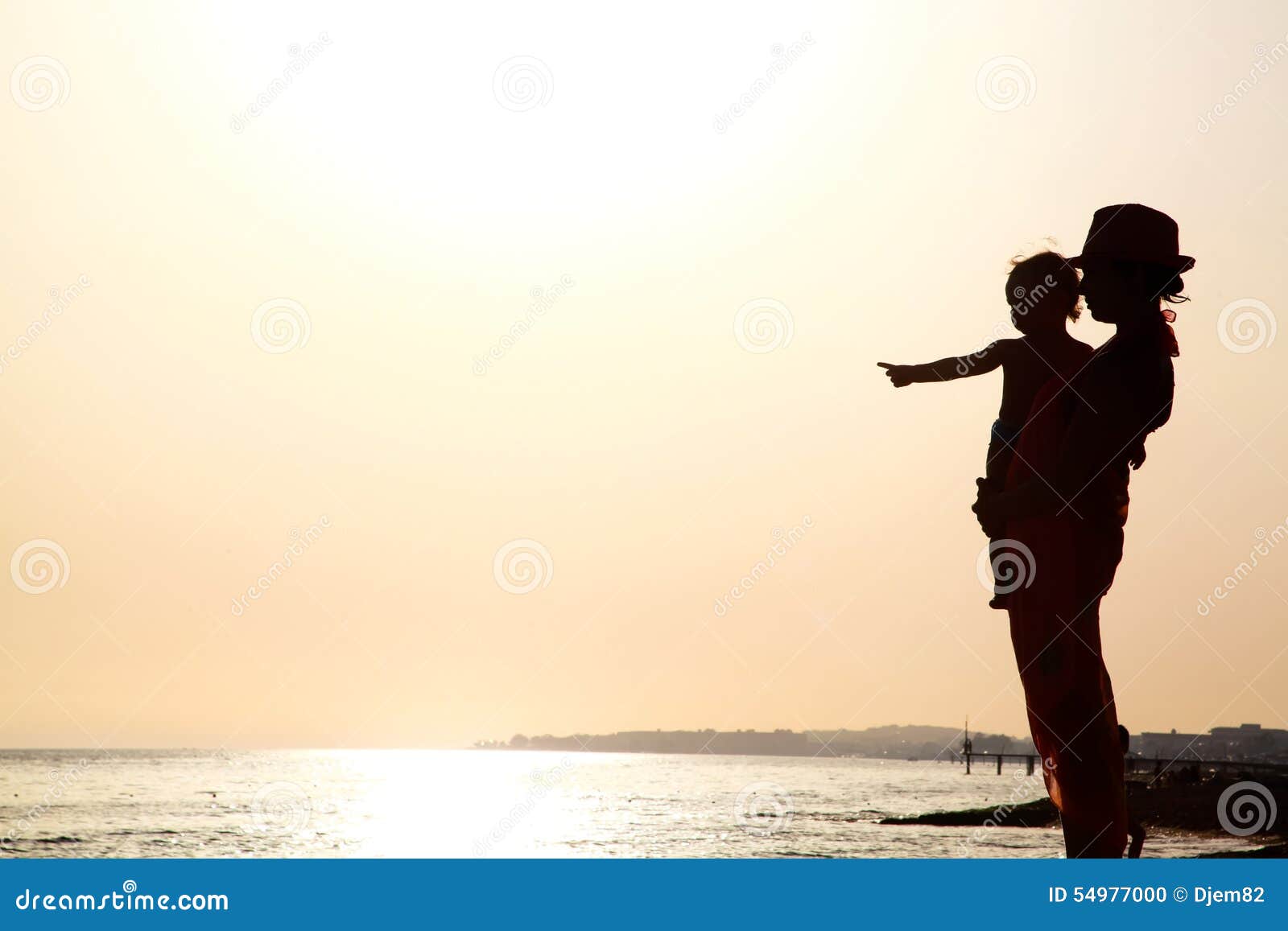 Woman with Baby at the Sunset Stock Photo - Image of relationship, hand ...