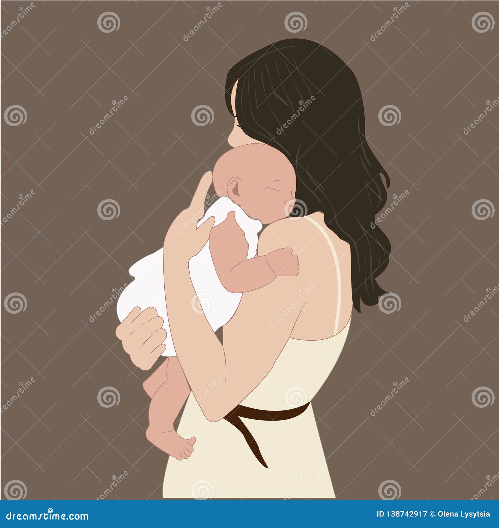 Woman with baby vector stock vector. Illustration of bride - 138742917 Woman with baby vector stock vector. Illustration of bride - 138742917
