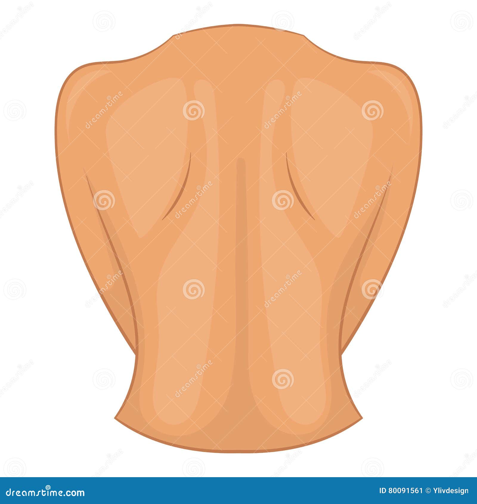 Woman Back Icon, Cartoon Style Stock Vector - Illustration of arrow ...