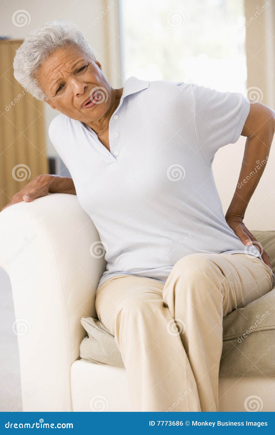 Woman with Back Pain stock photo. Image of sick, healthcare - 7773686