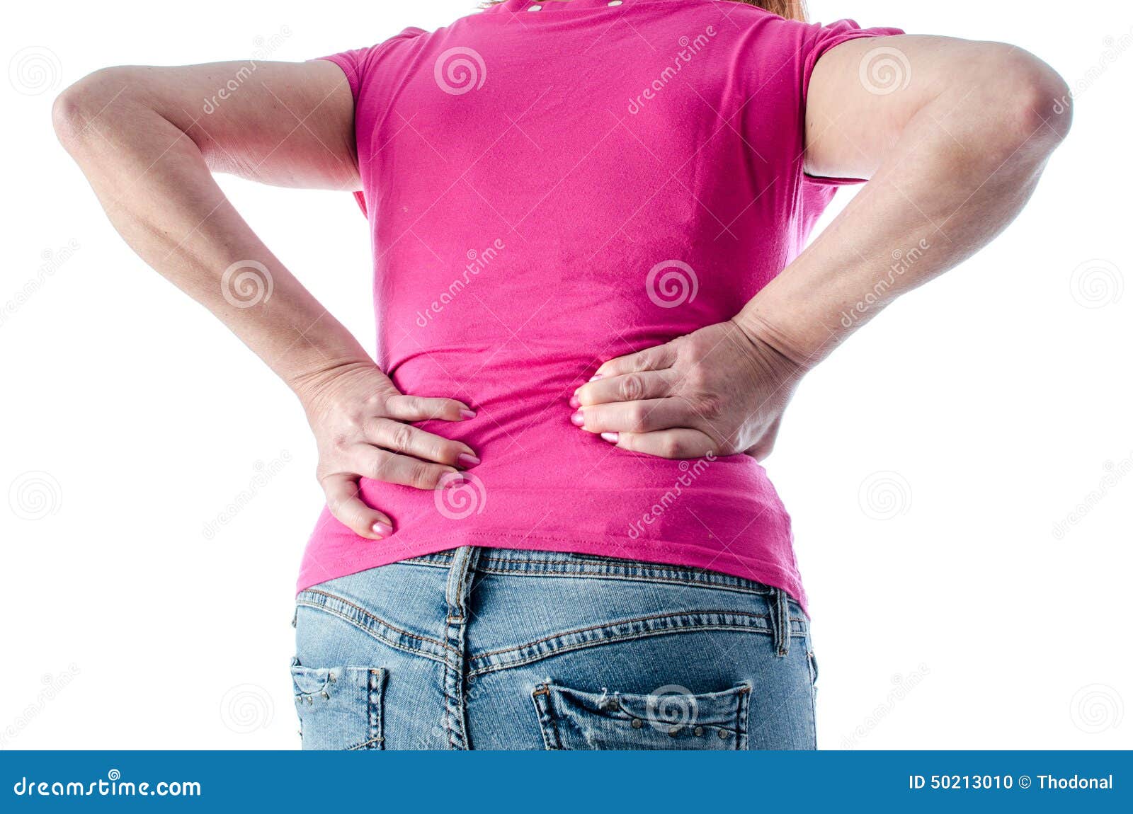 Woman with back pain stock photo. Image of health, injury - 50213010