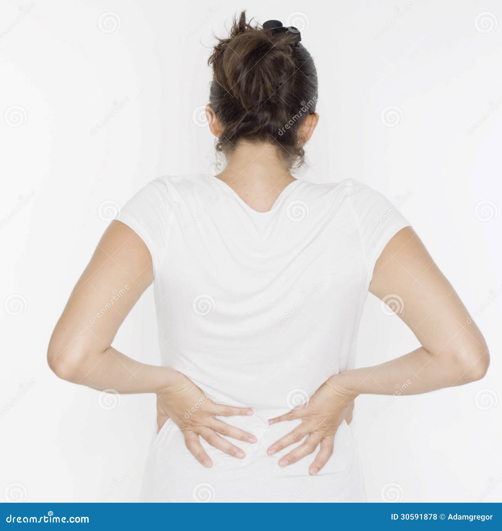 Woman with back problems stock photo. Image of help, stress - 30591878