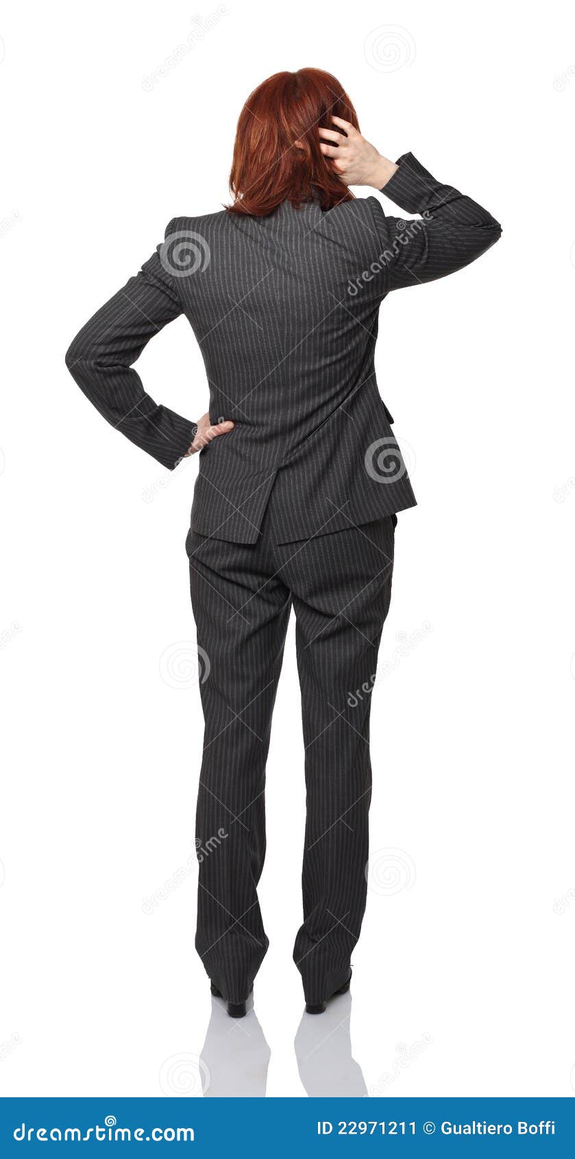 Woman back view stock image. Image of isolated, rear - 22971211