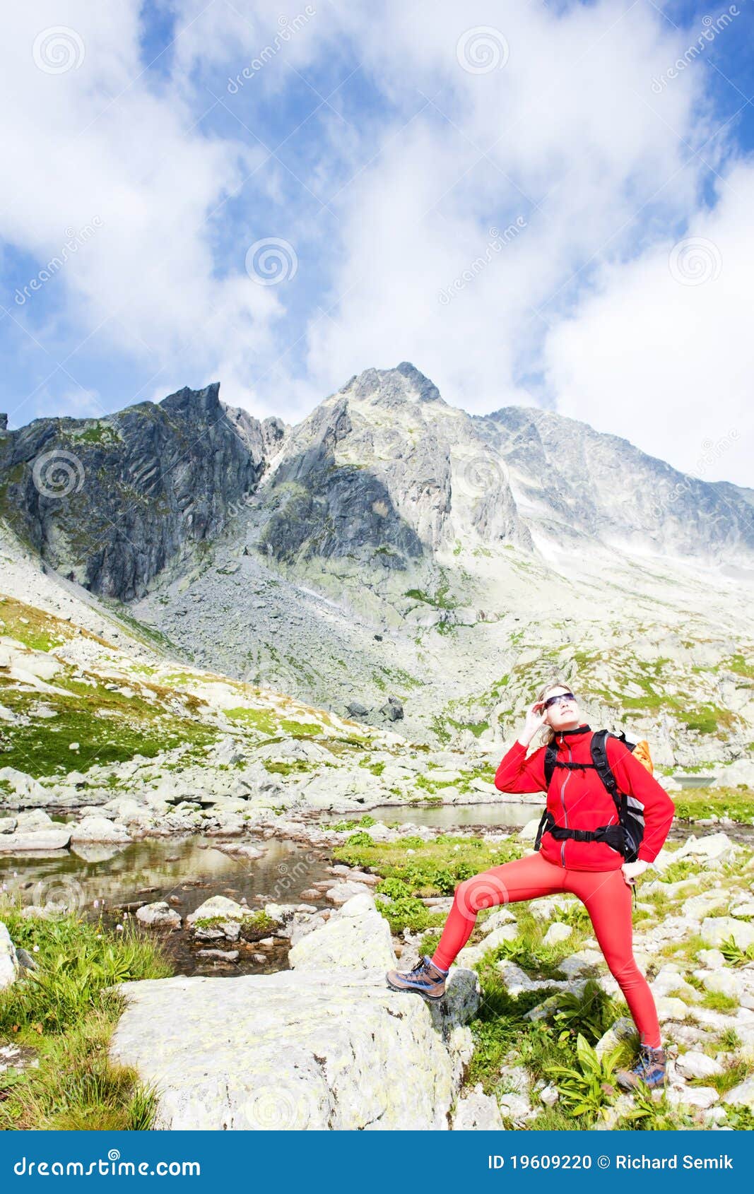 Woman backpacker stock photo. Image of locations, natural - 19609220
