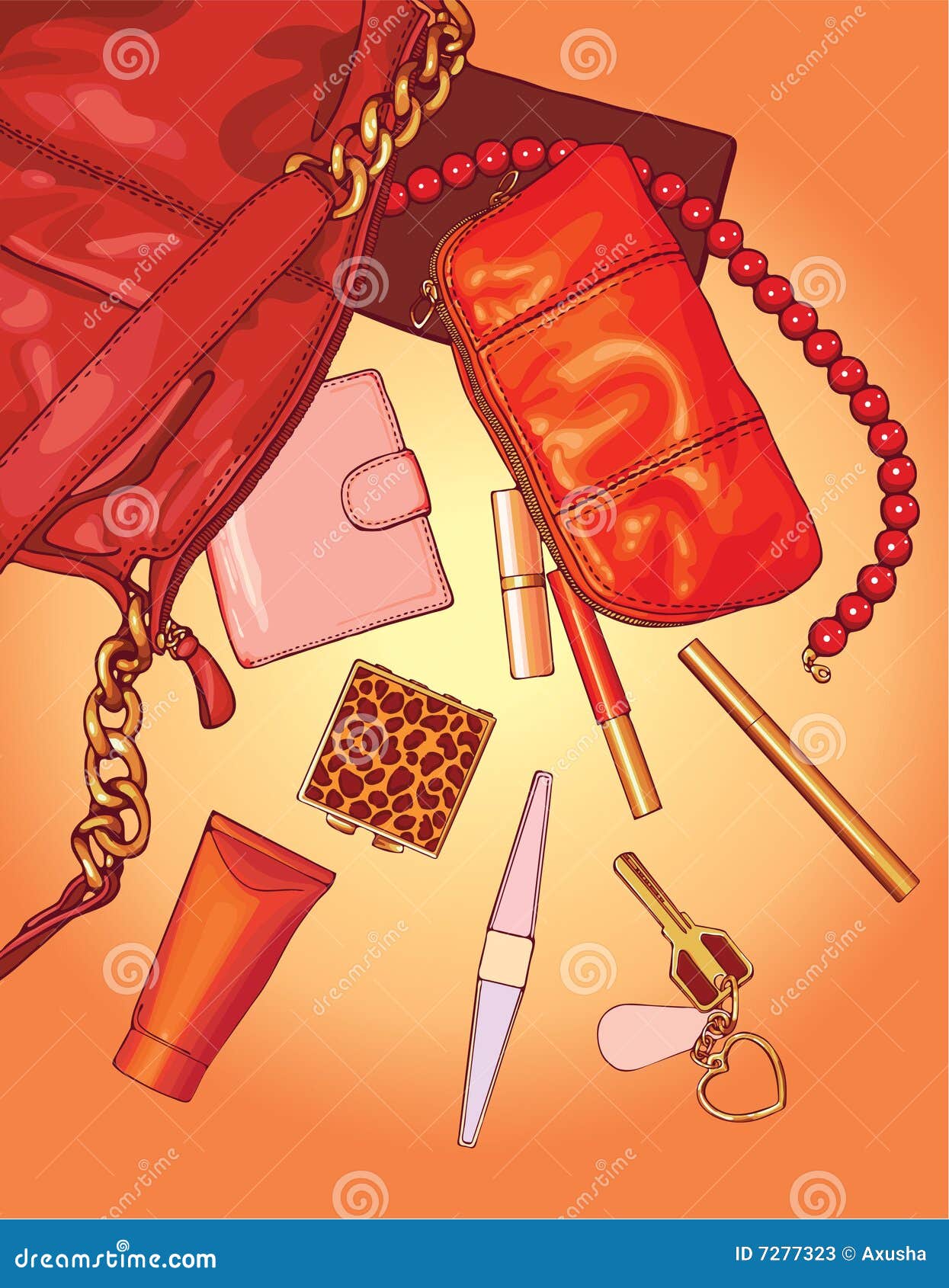 Woman bag stock vector. Illustration of case, passport - 7277323