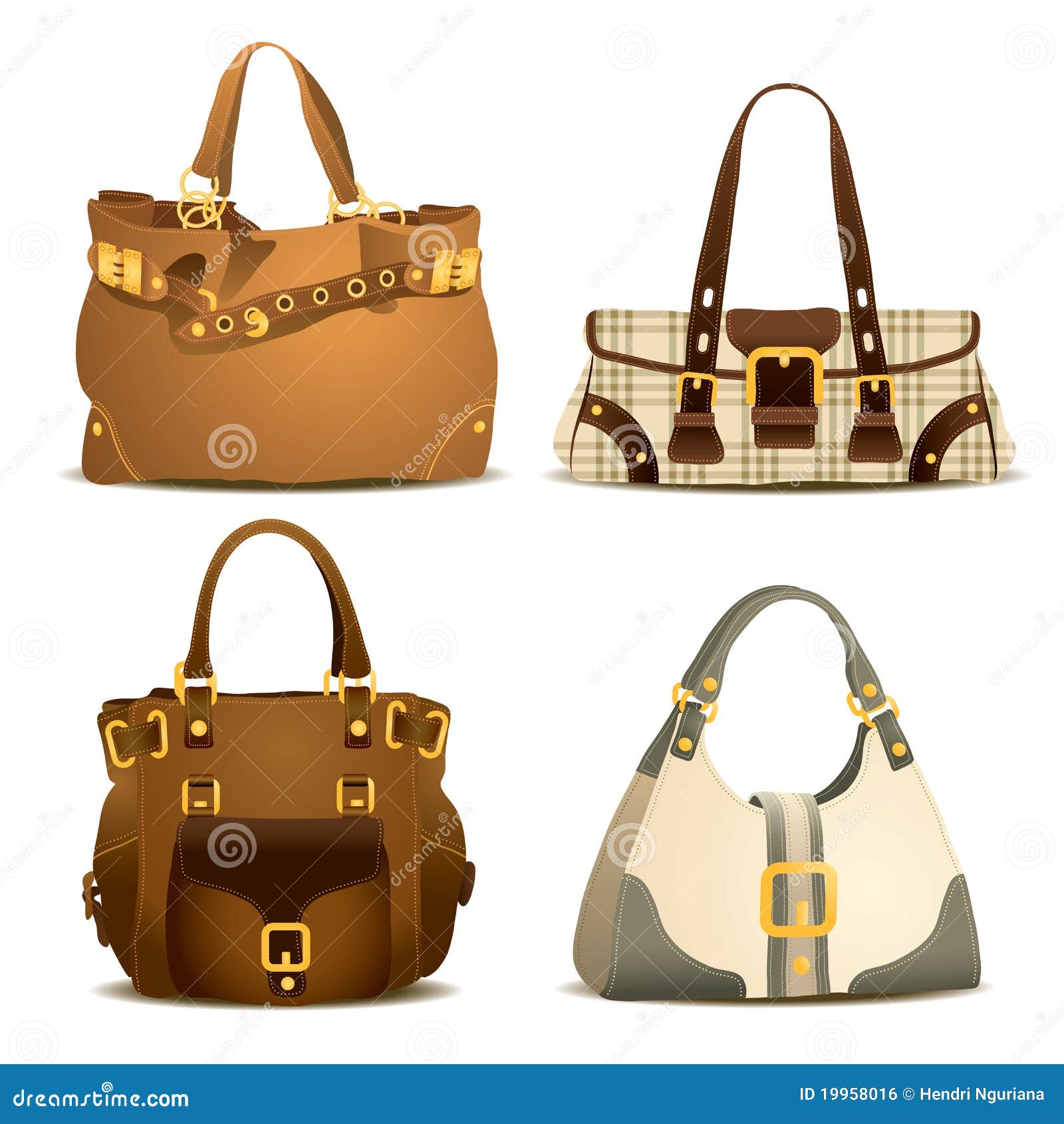 Woman Bag Collection Part 2 Stock Vector - Illustration of expensive ...