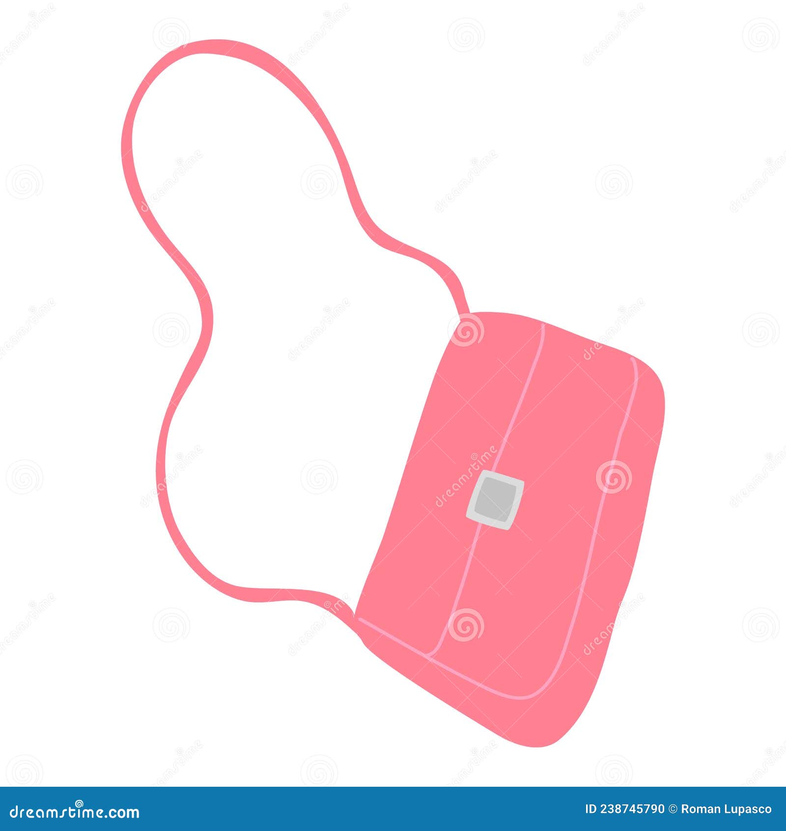 Woman Bag Falling Down with Different Things. Female Bag Fly, Isolated ...