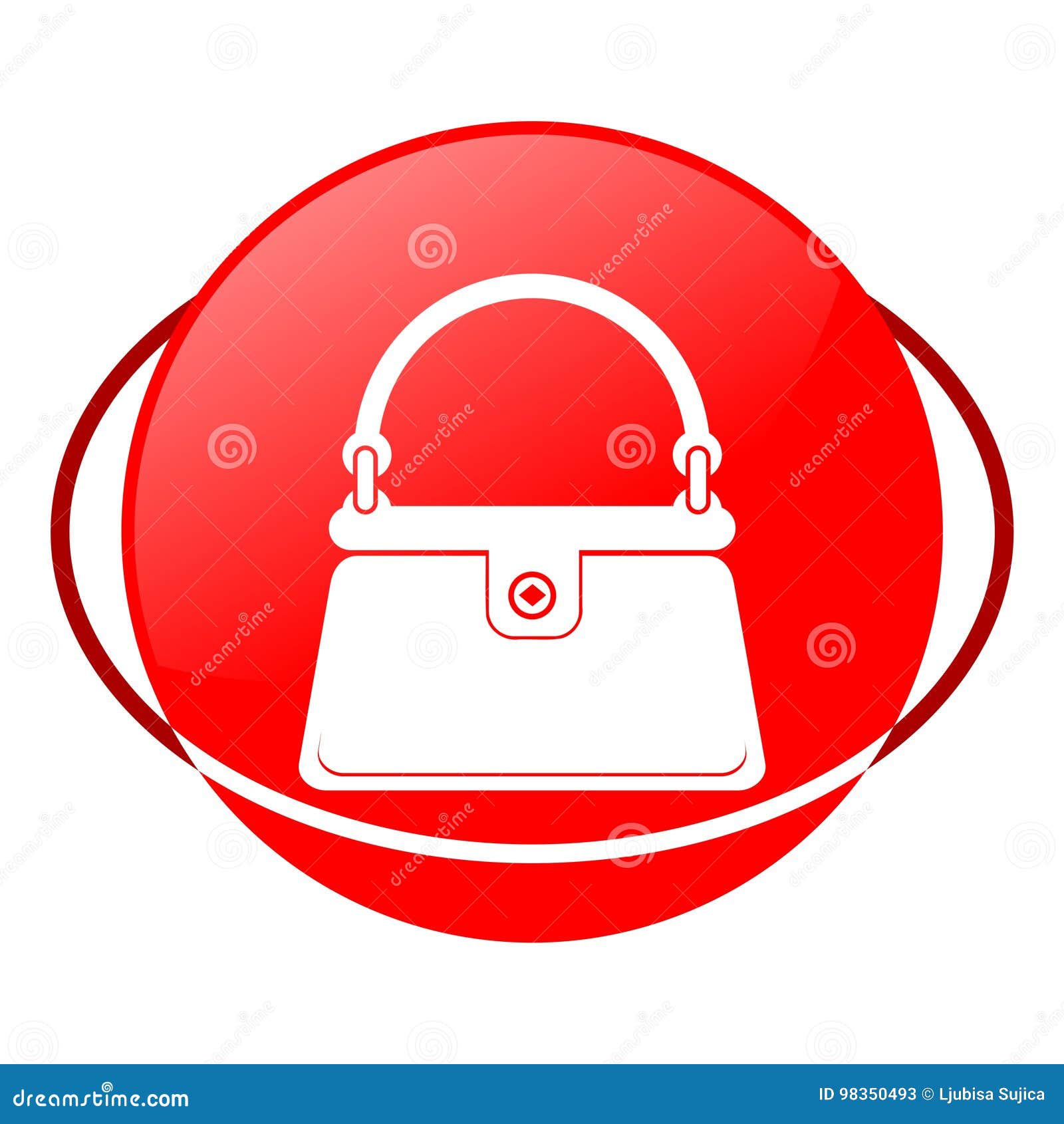 Woman Bag Vector Illustration, Red Icon Stock Vector - Illustration of ...