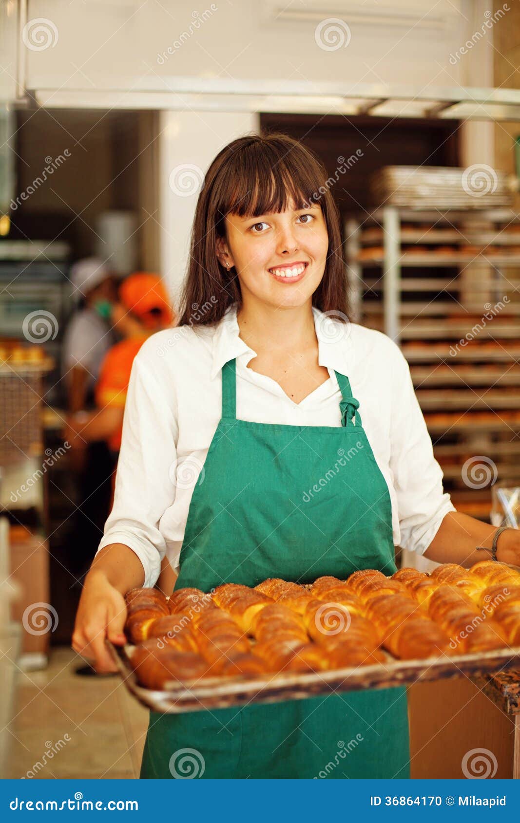 Woman in bakery stock photo. Image of cake, morning, bakery - 36864170