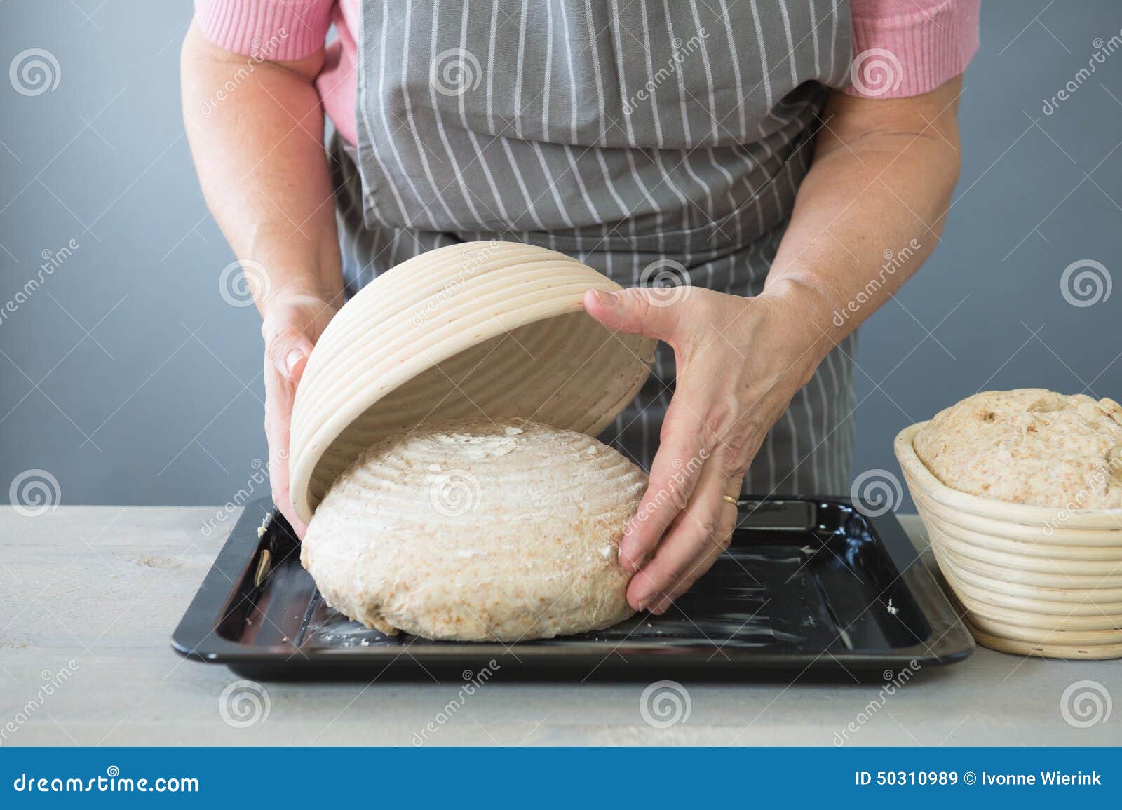 Woman baking bread stock image. Image of form, healthy - 50310989