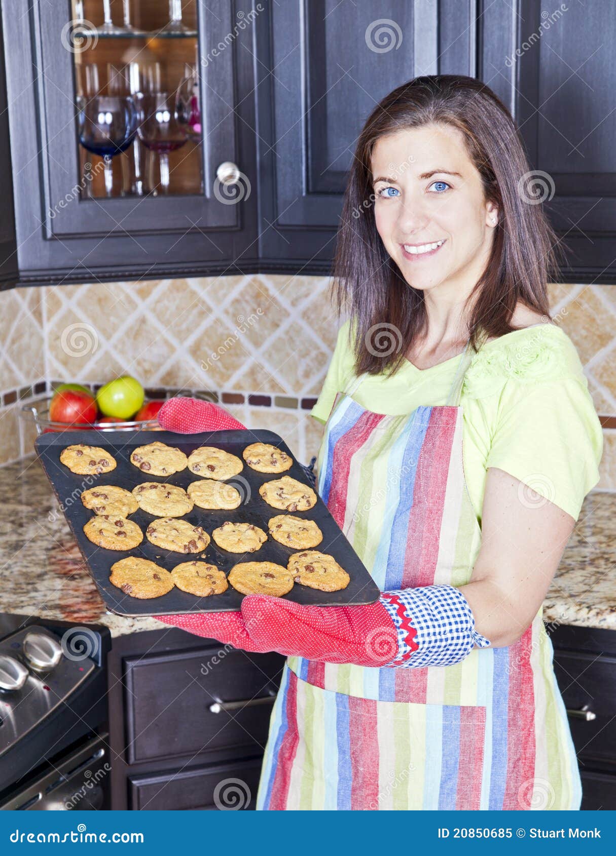 Woman baking cookies stock image. Image of female, baked - 20850685